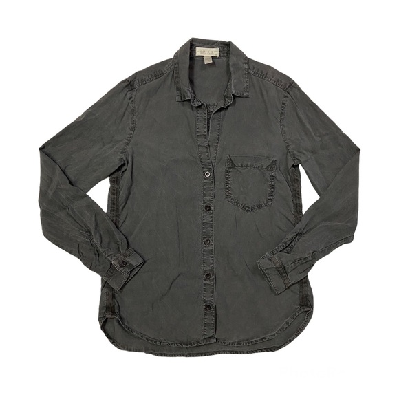 Bella Dahl | Tops | Bella Dahl Womens Gray Wash Black One Pocket Long ...